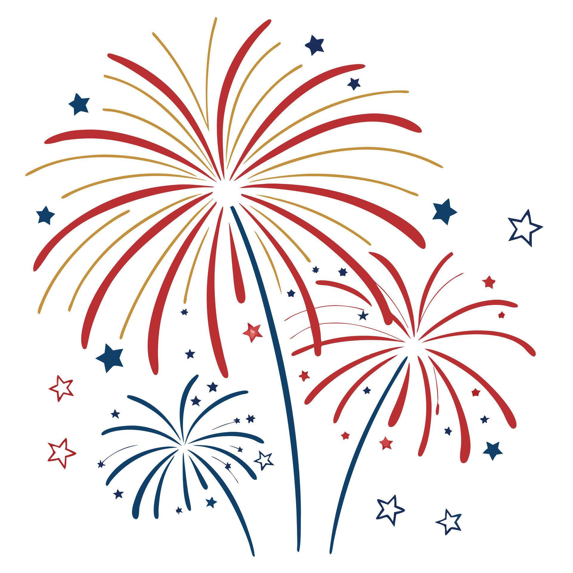 Bright fireworks burst brightly against a white background 52932505 Vector Art at Vecteezy