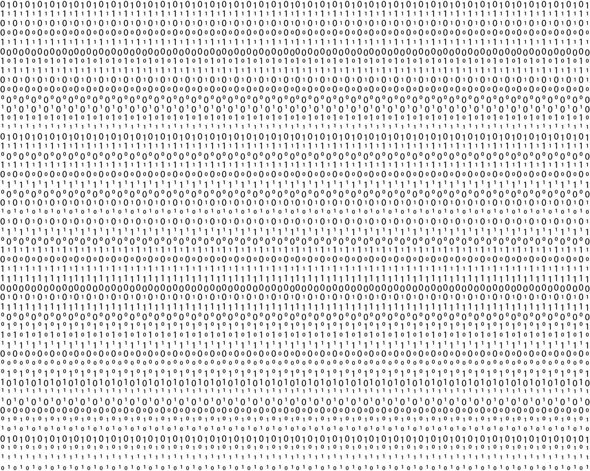 Stream Binary Code Zero One Abstract Matrix White Background With