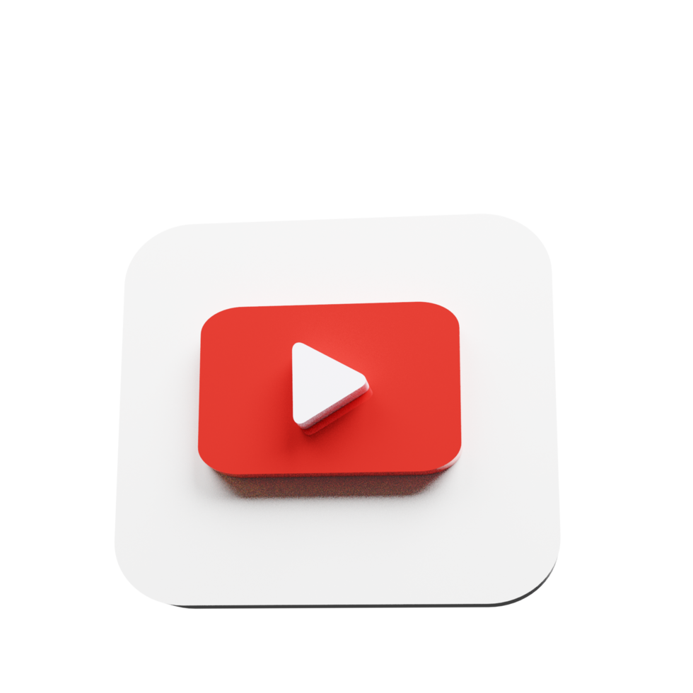 YouTube graphic logo 3d 52935797 PNG