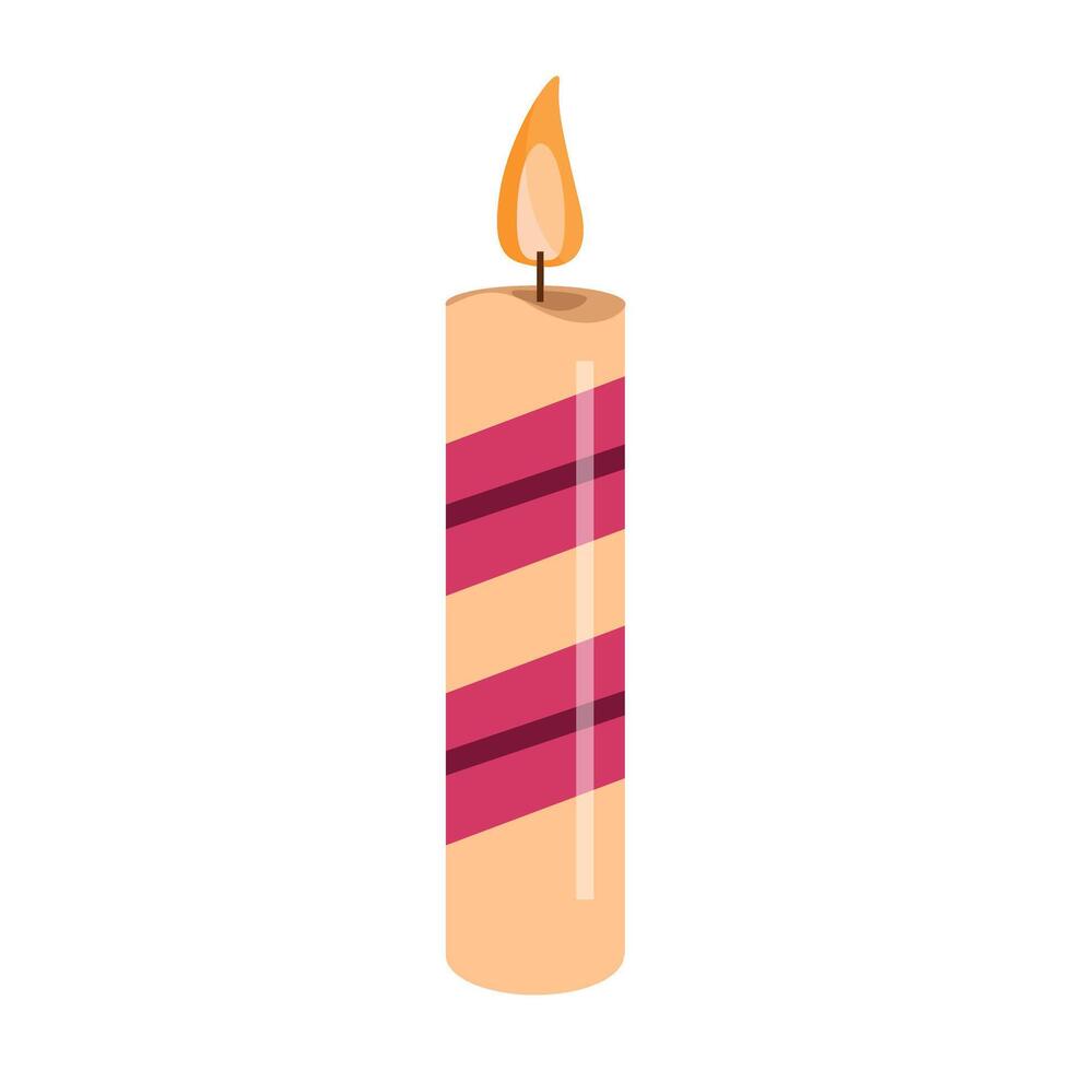 Brighten Your Celebration with Striped Birthday Candles 52941774 Vector ...