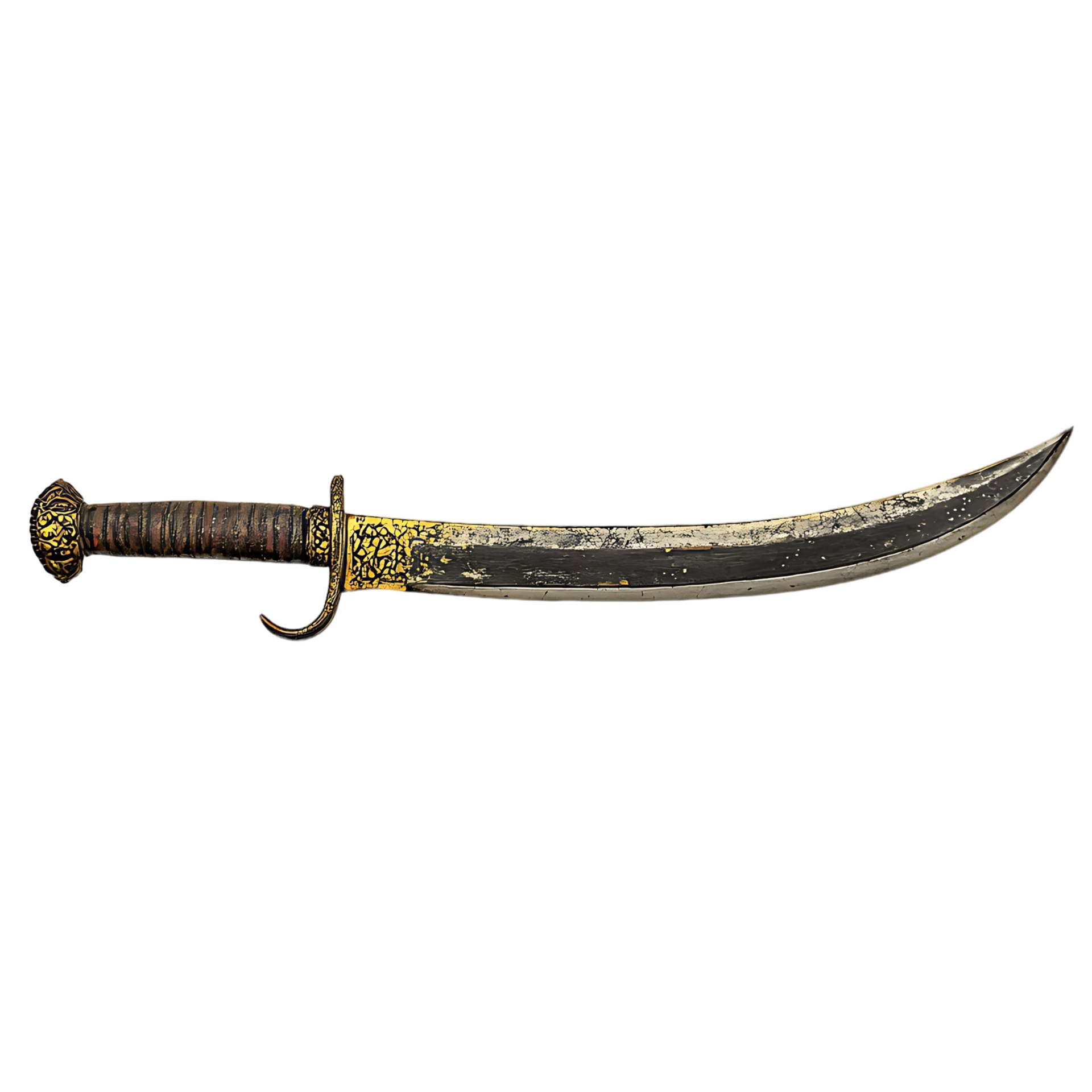 Ornate Dagger with Curved Blade 52943729 PNG