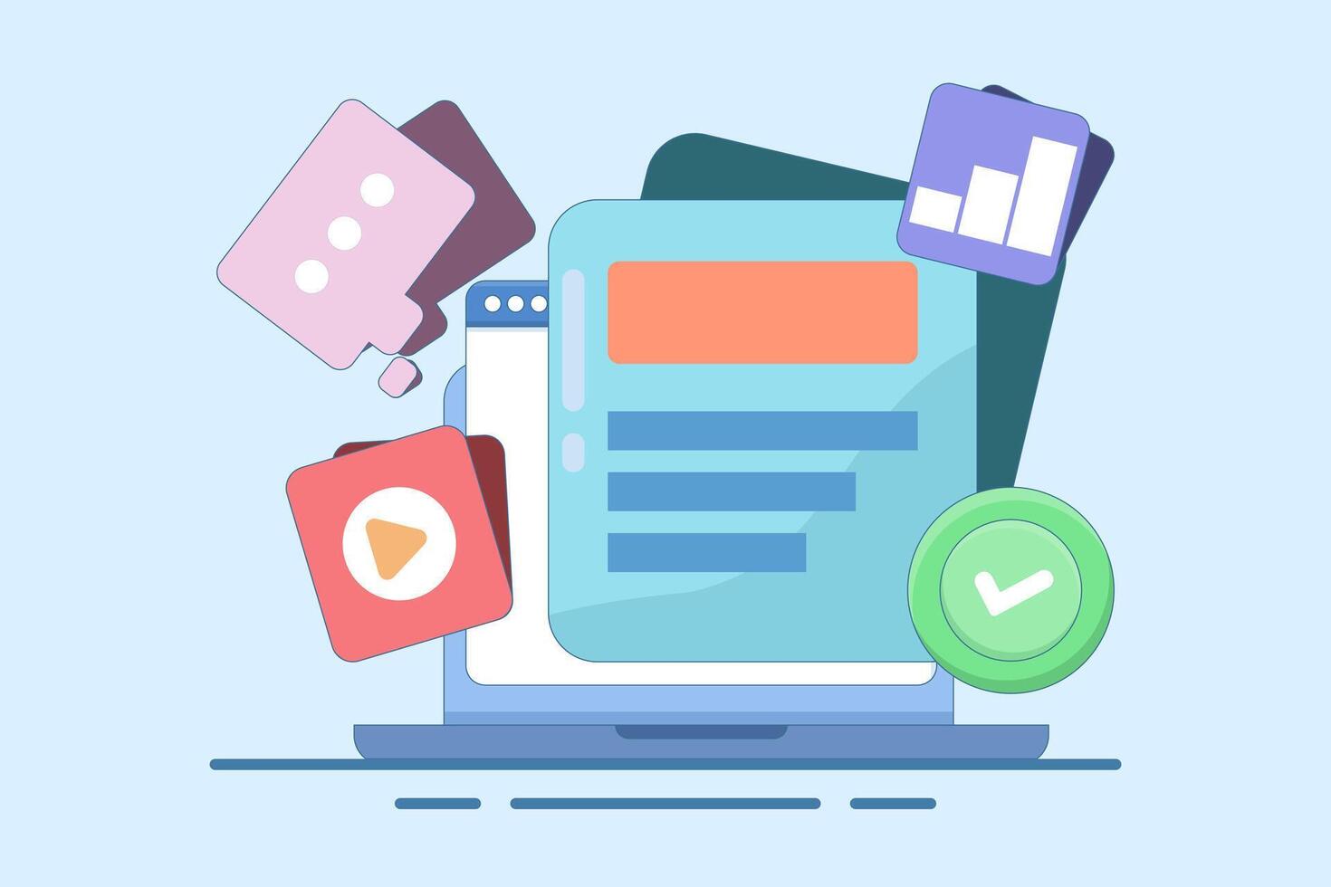 Media data management with graphics for business. Media data. Search ...