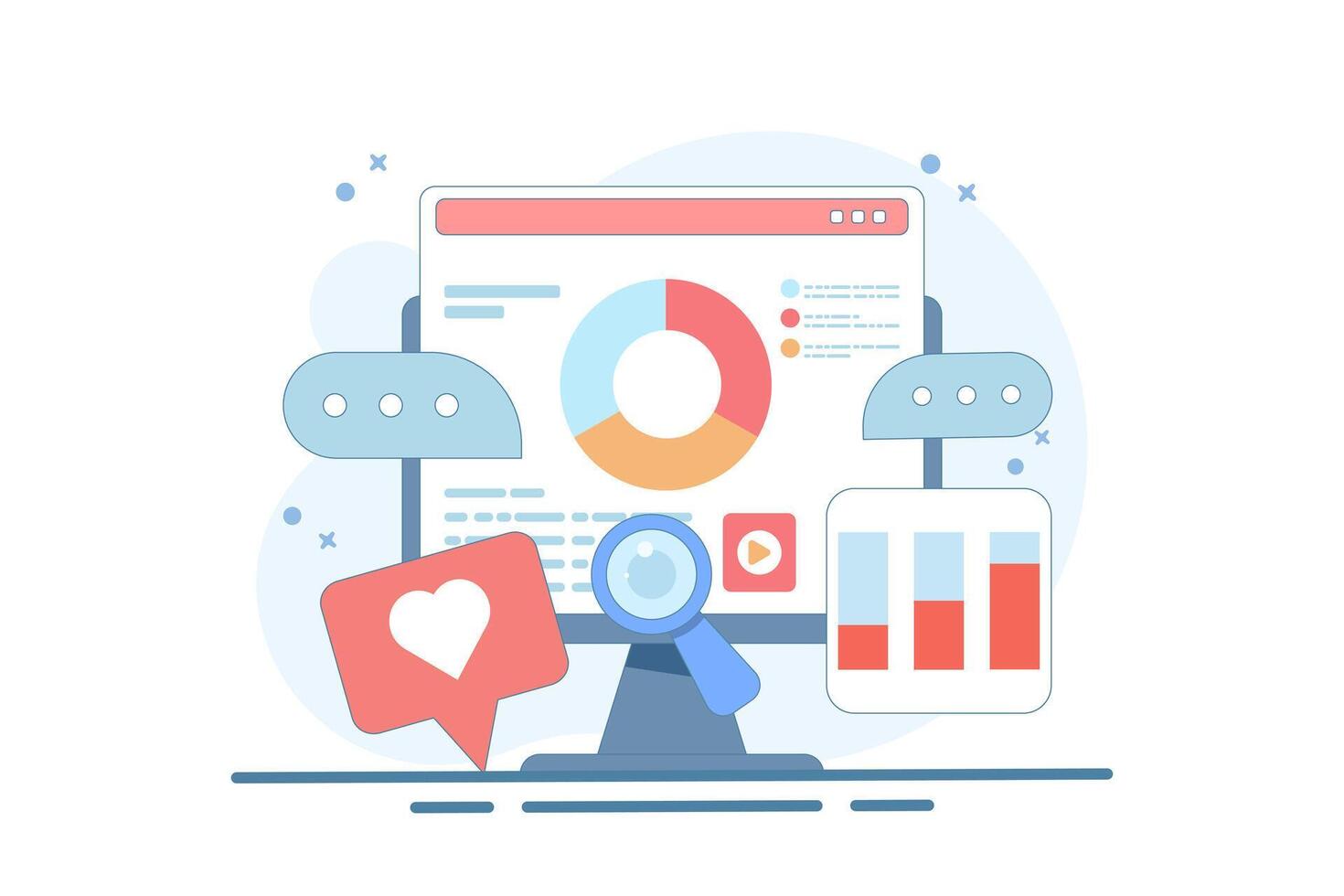 Content marketing concept, Website content performance analysis ... Content marketing concept, Website content performance analysis ...