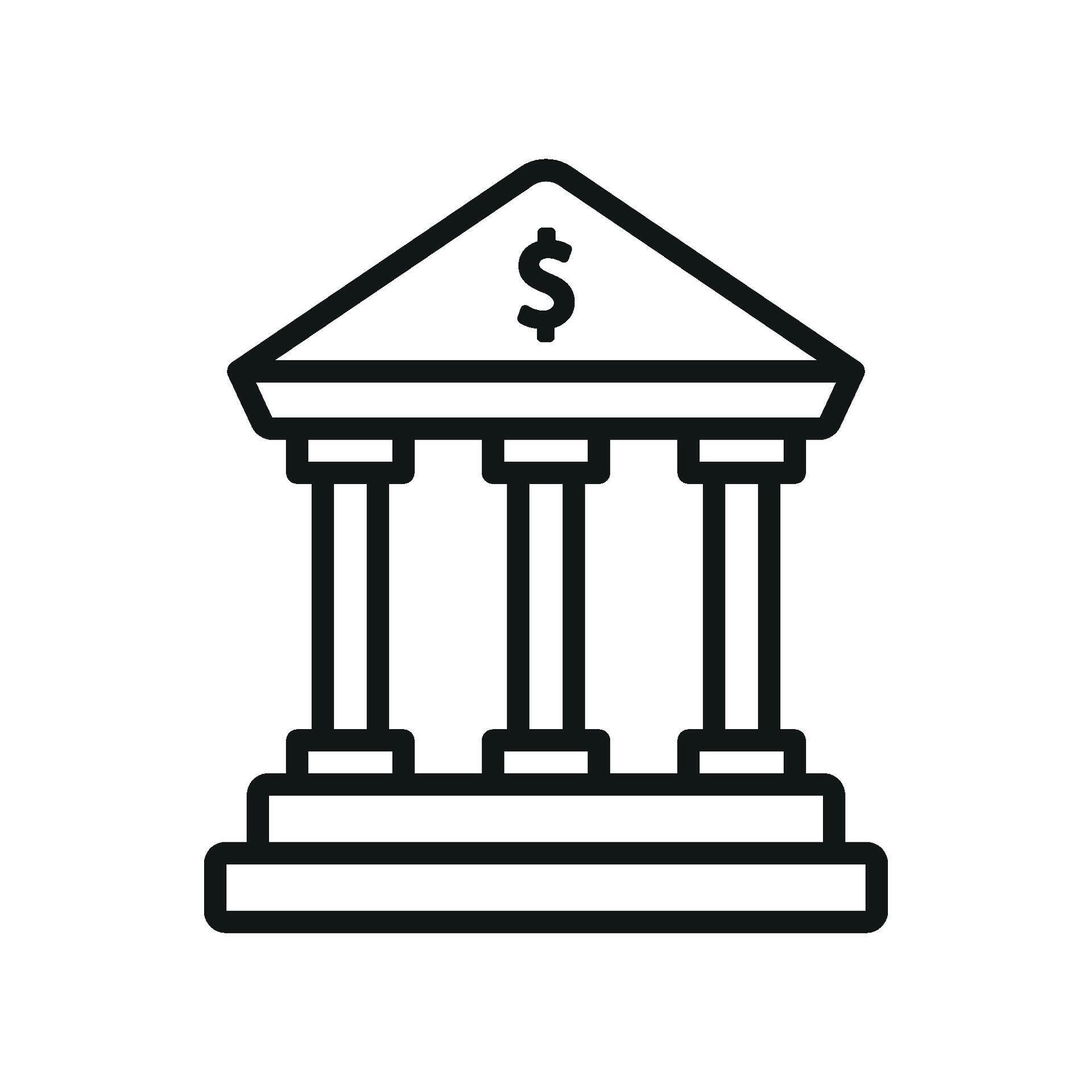 Minimalist bank building icon with a modern design concept 52947840 ...