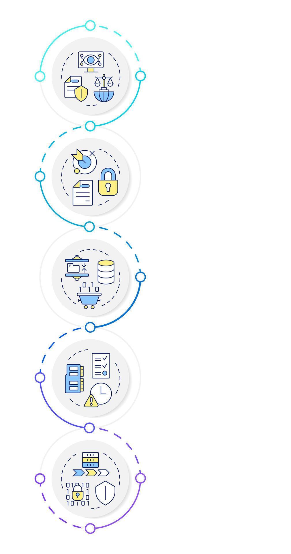 GDPR principles infographic design template. General data protection regulation. Data ...