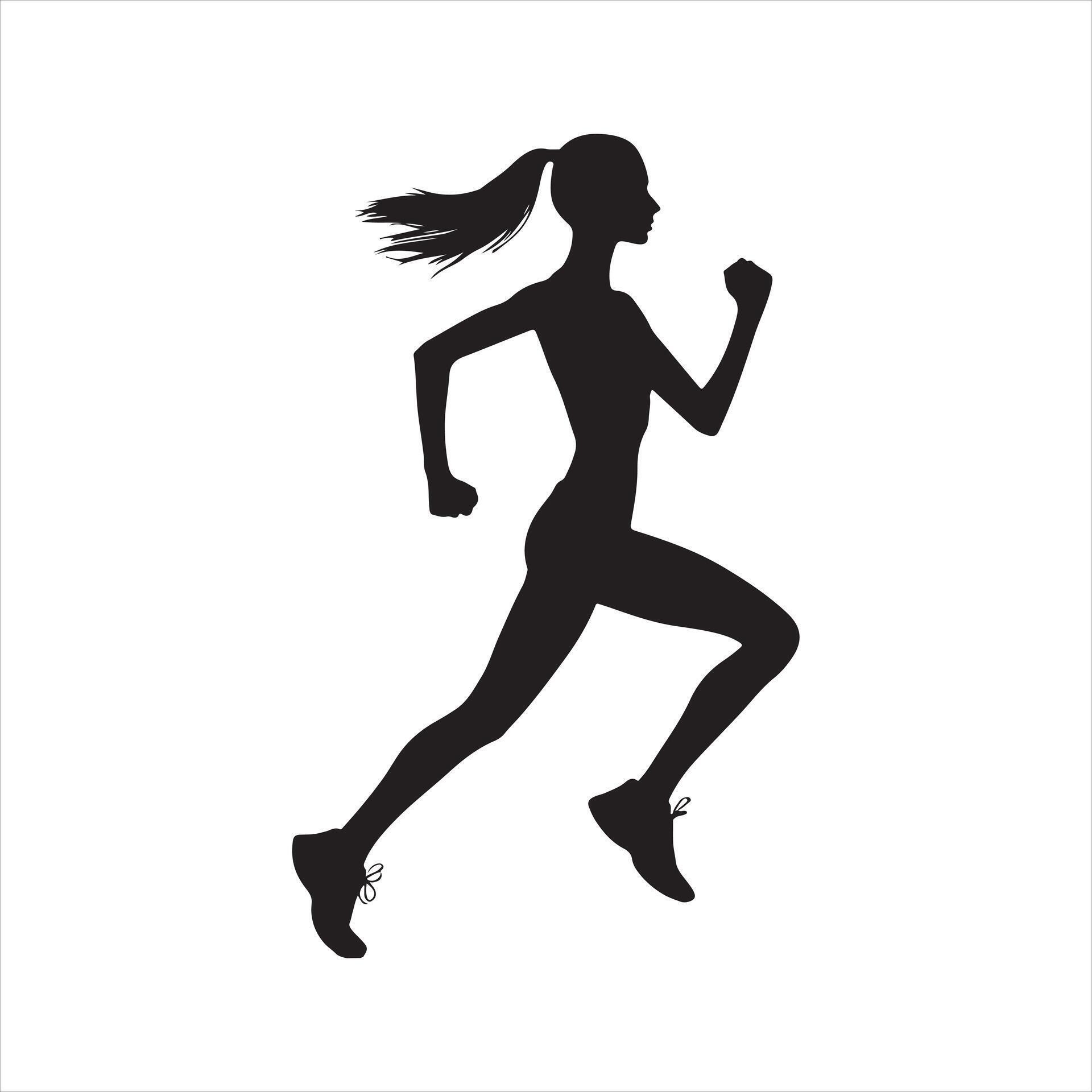 Running woman silhouette 52973913 Vector Art at Vecteezy