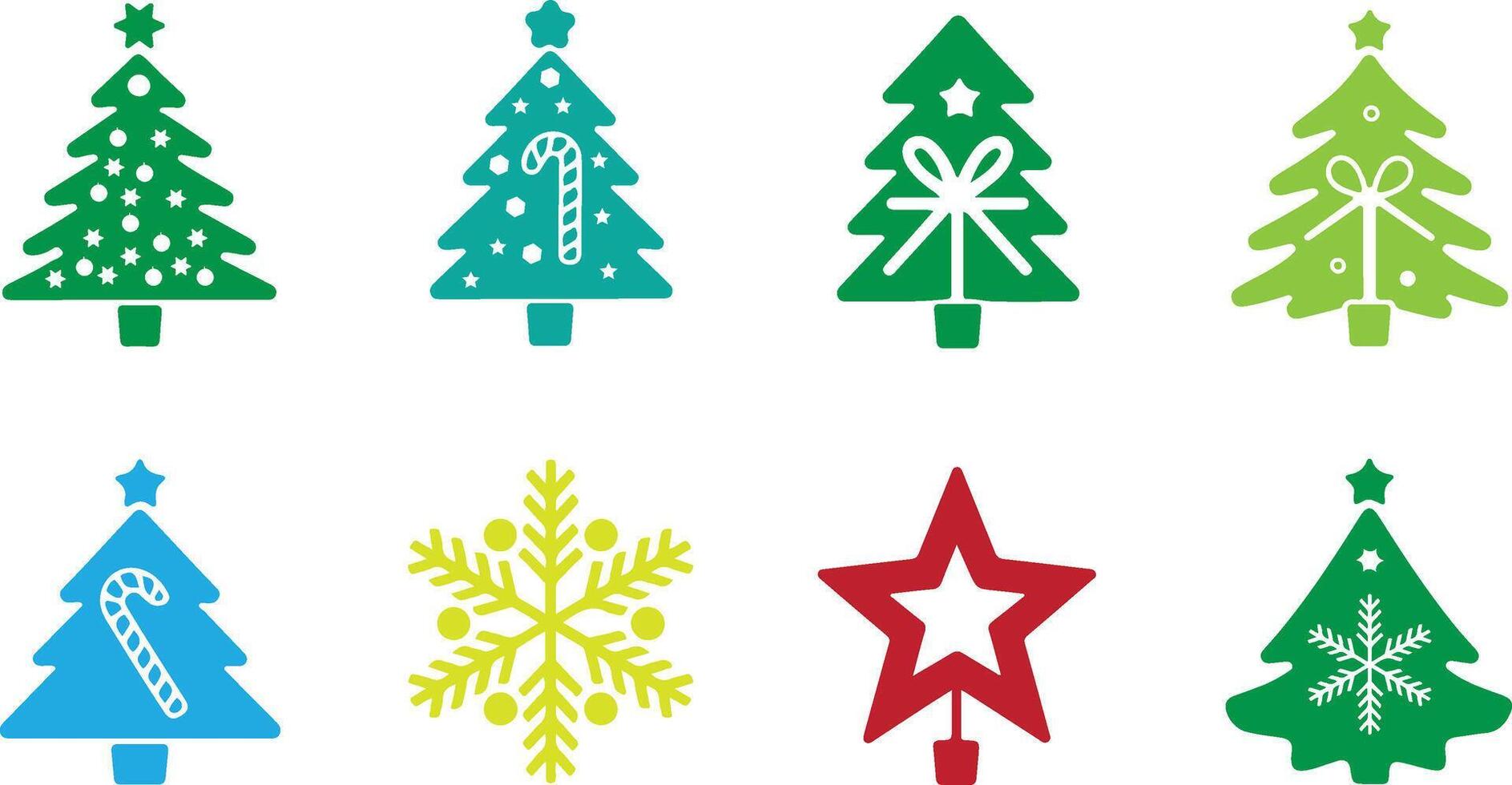 Illustration of flat color Christmas tree 52975306 Vector Art at Vecteezy