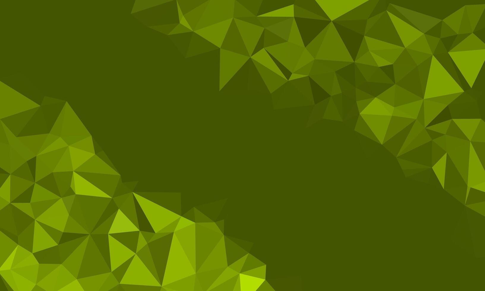 Abstract irregular polygon background in dark yellow green color. triangle pattern design for ...