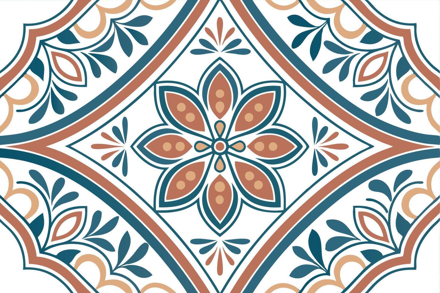 Seamless floral and geomatic pattern design 52980230 Vector Art at Vecteezy