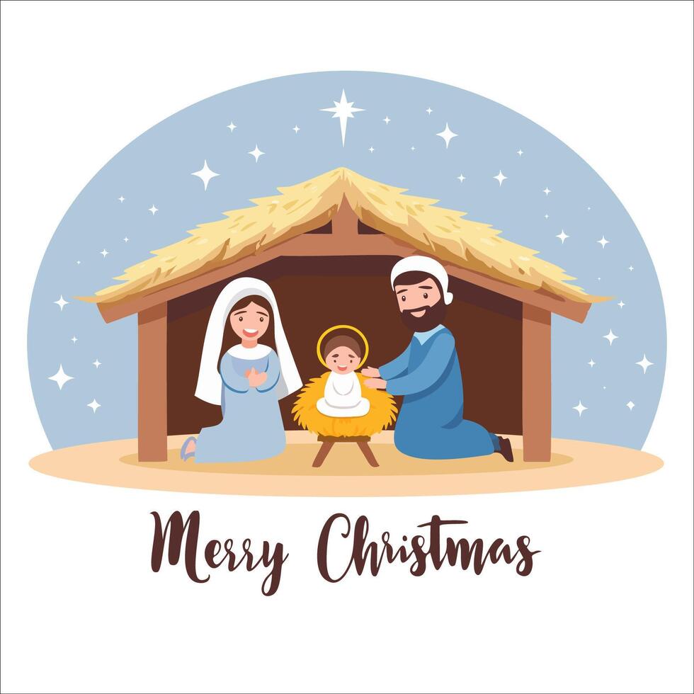 Merry Christmas Jesus Vector Art Icons and Graphics for Free Download