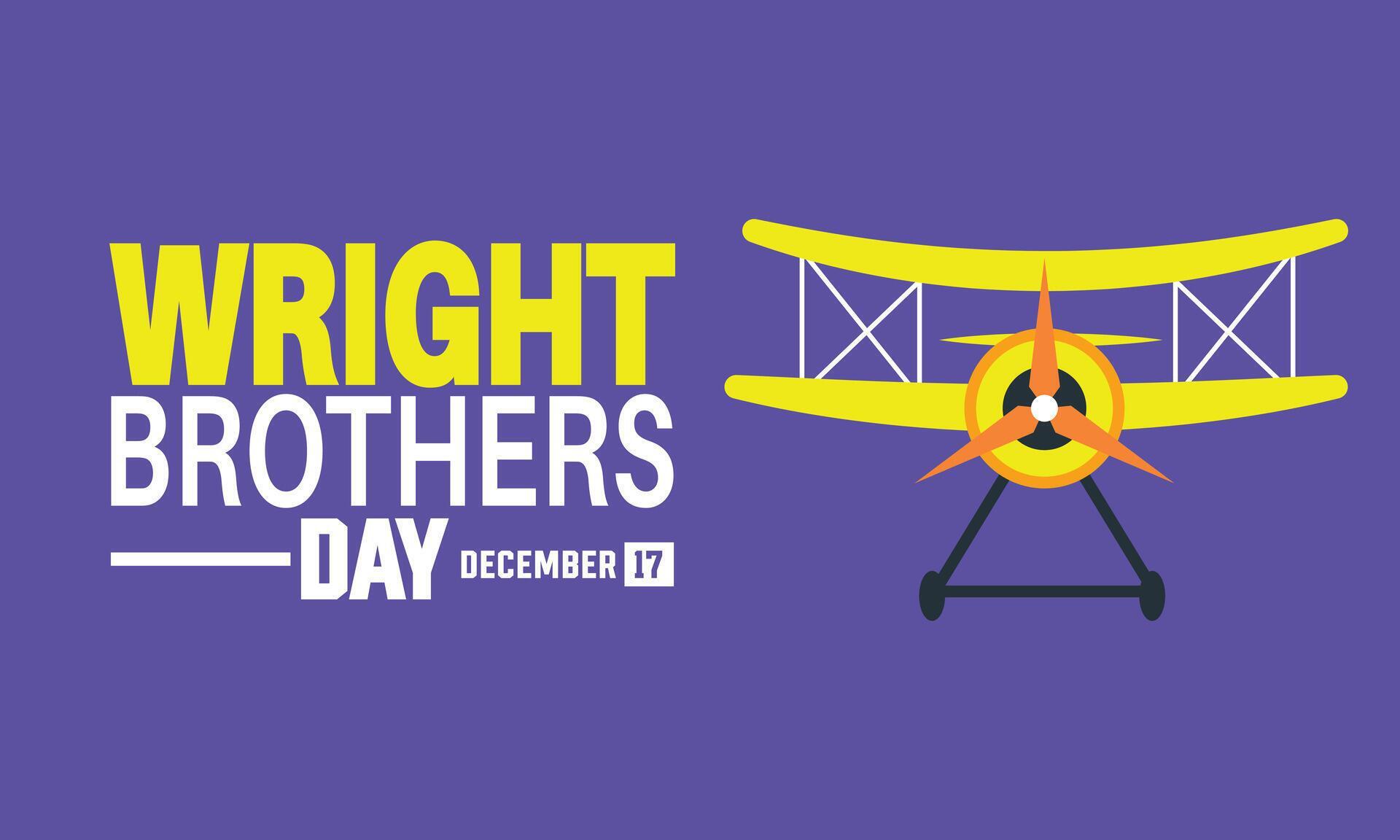 December Is Wright Brothers Day in Every Year template for Background ...