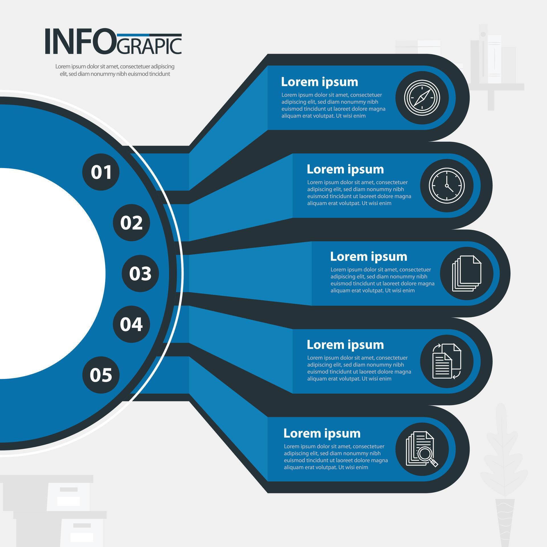 Visual representation of data processes in a modern work environment ...