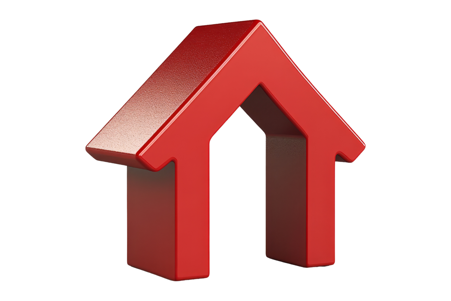 Innovative red home icon digital design modern aesthetic minimalist environment conceptual ...