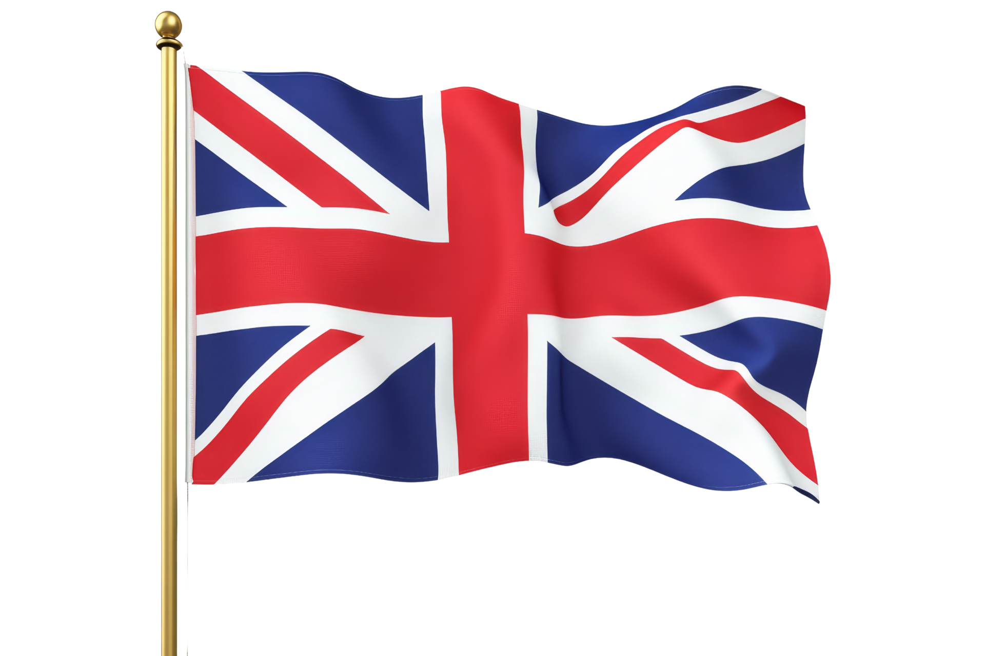 Waving union jack flag united kingdom symbol of culture outdoor close ...