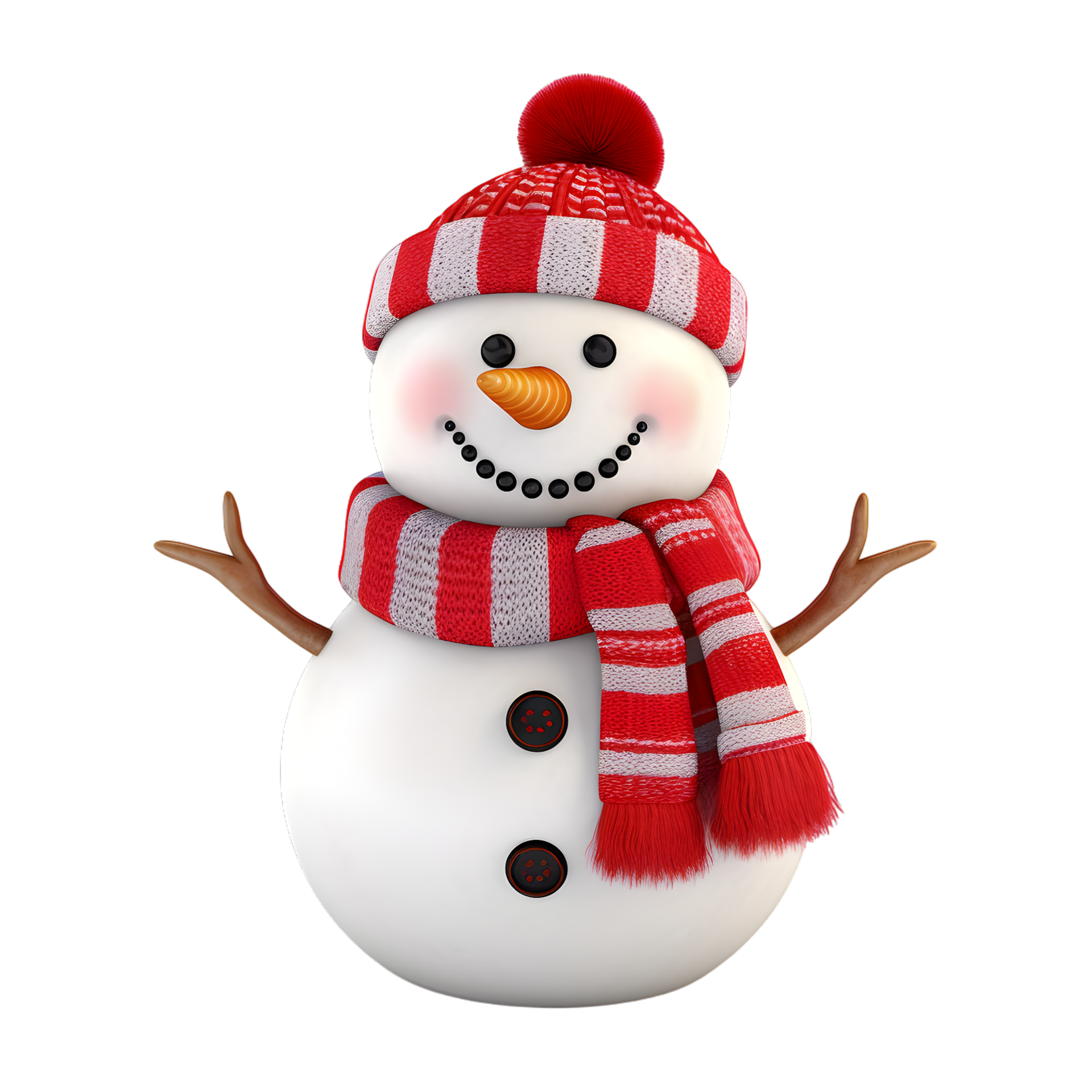 Cute Snowman with Hat and Scarf 53016001 PNG