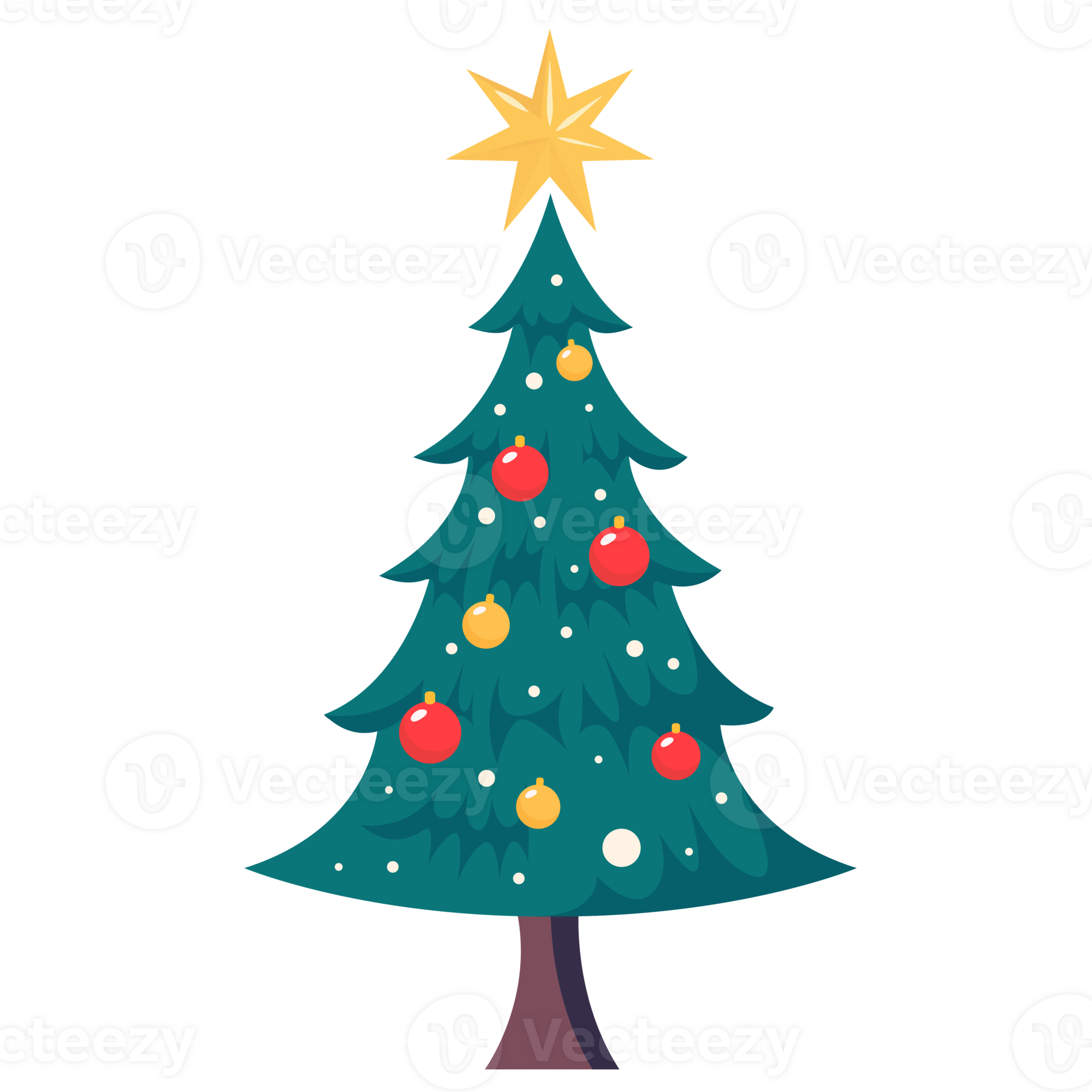 Christmas tree cartoon 53016638 PNG