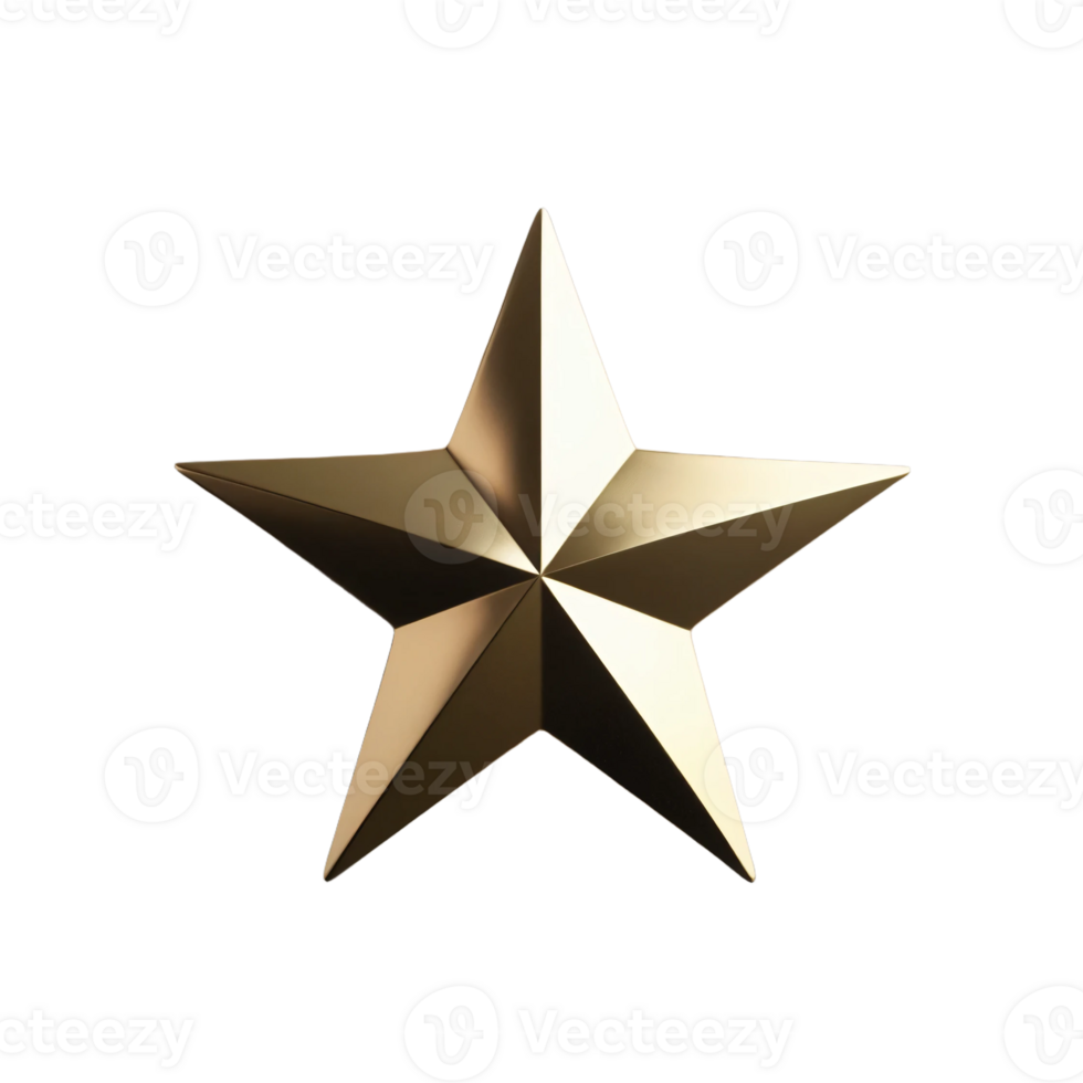 Gold star isolated on transparent background 53024350 PNG