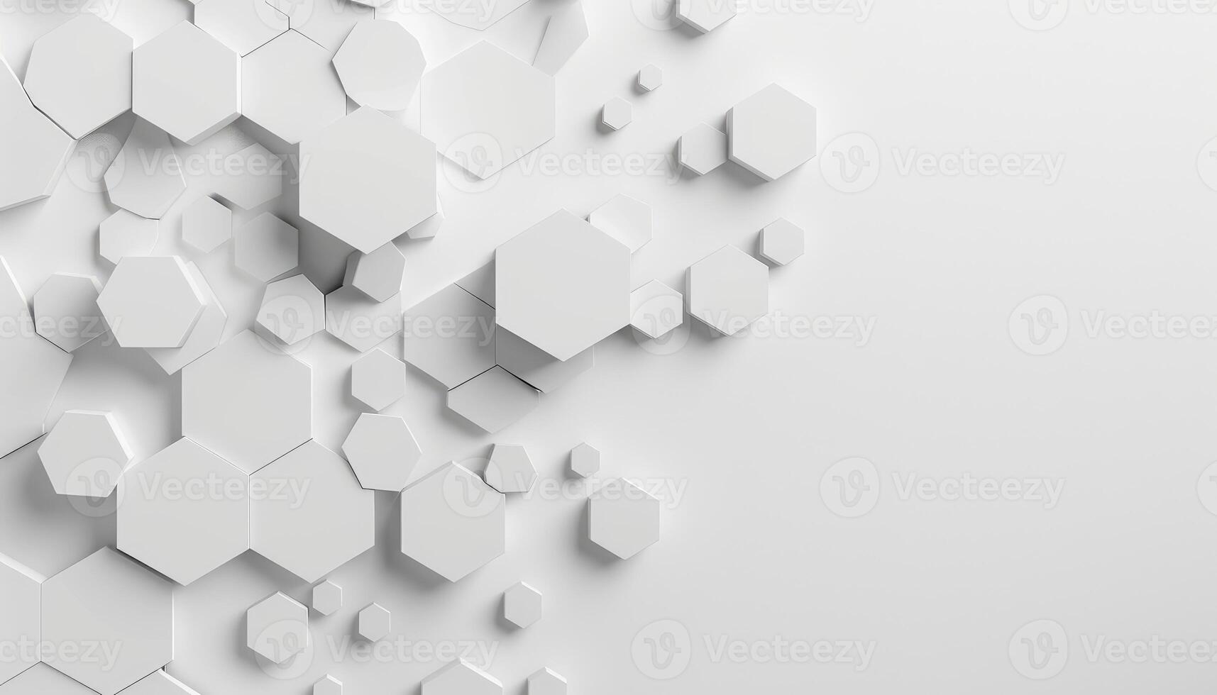 White Hexagon Pattern on a Light Grey Background 53045377 Stock Photo ...