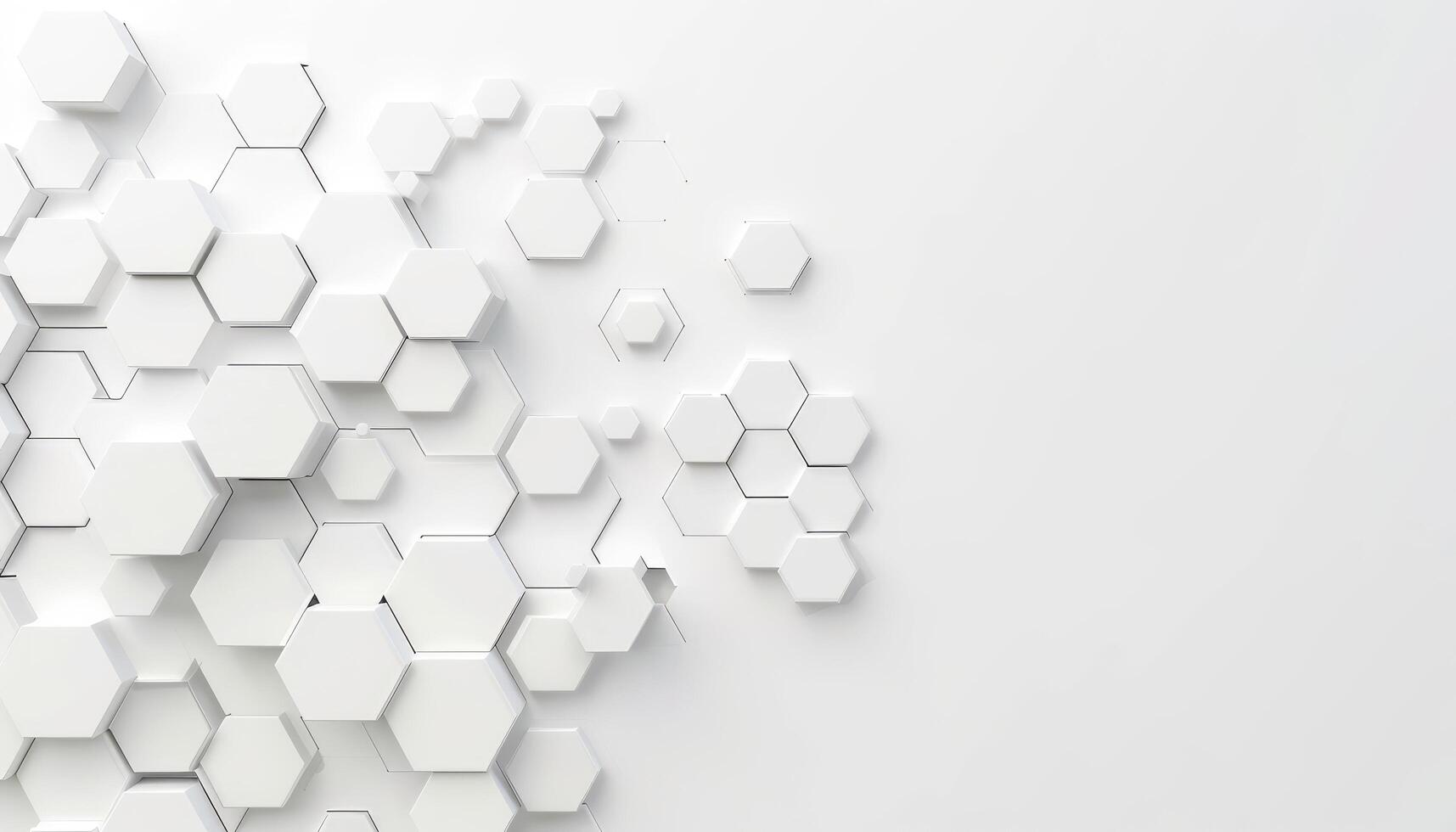 White Hexagon Pattern on a White Background 53045407 Stock Photo at ...