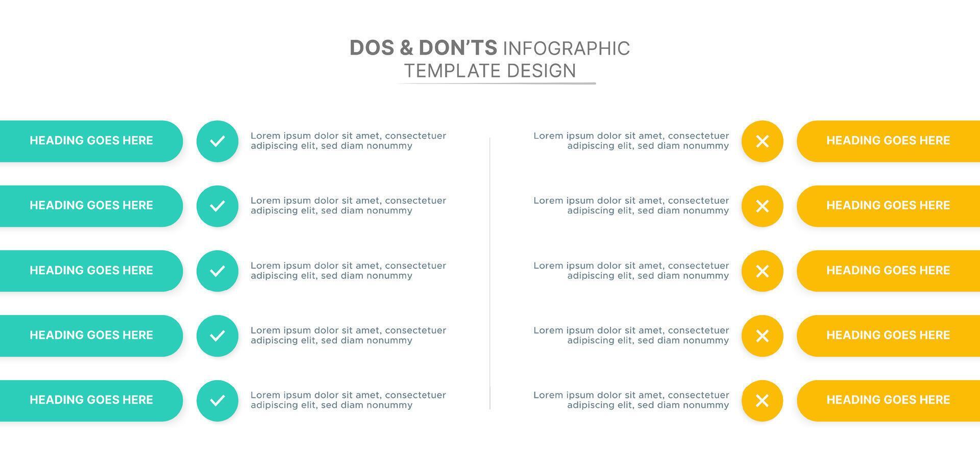 Dos and Donts Comparison Modern Infographic Design Template 53061175 ...