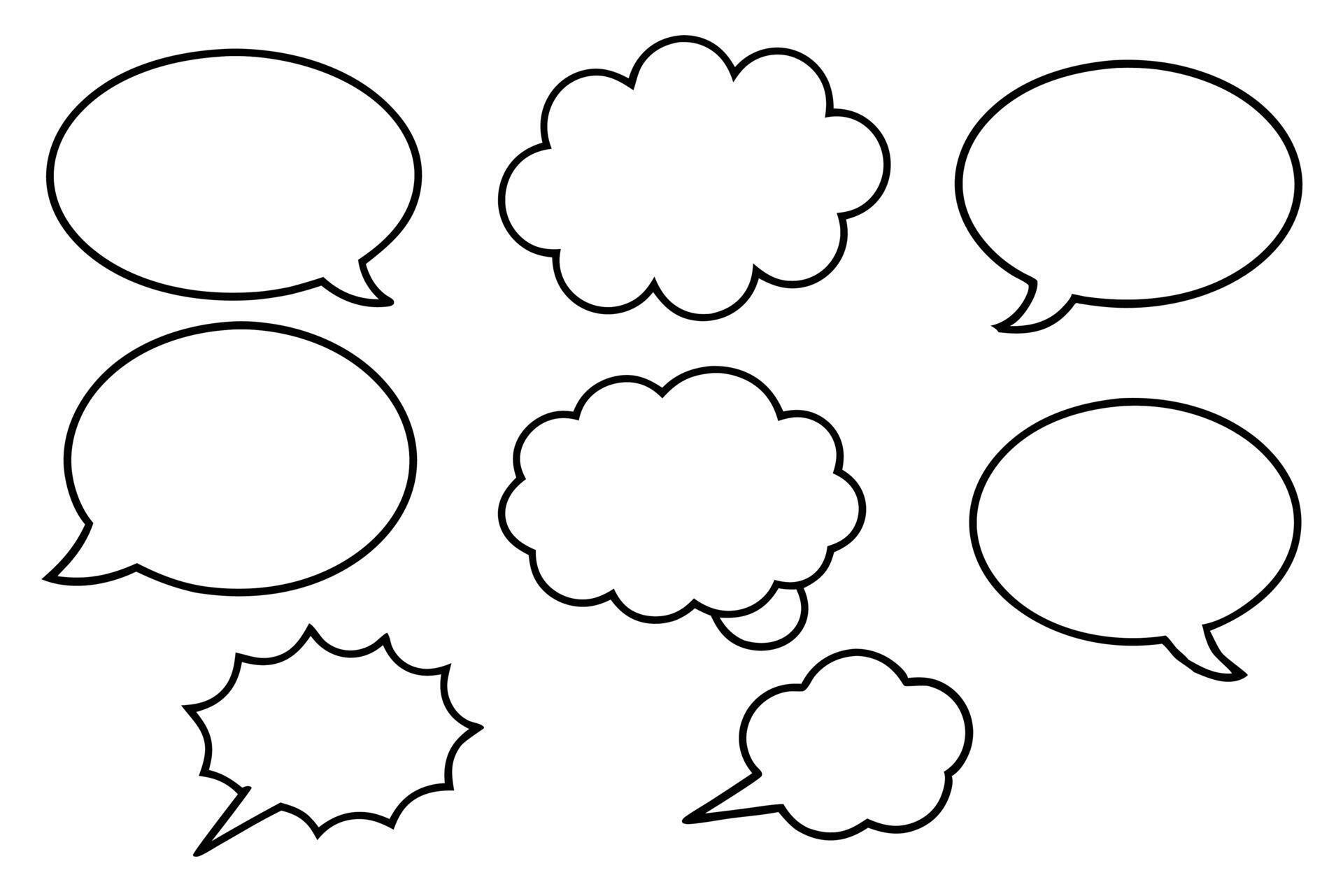 Speech bubble line art illustration in minimalist graphic design 53062187 Vector Art at Vecteezy