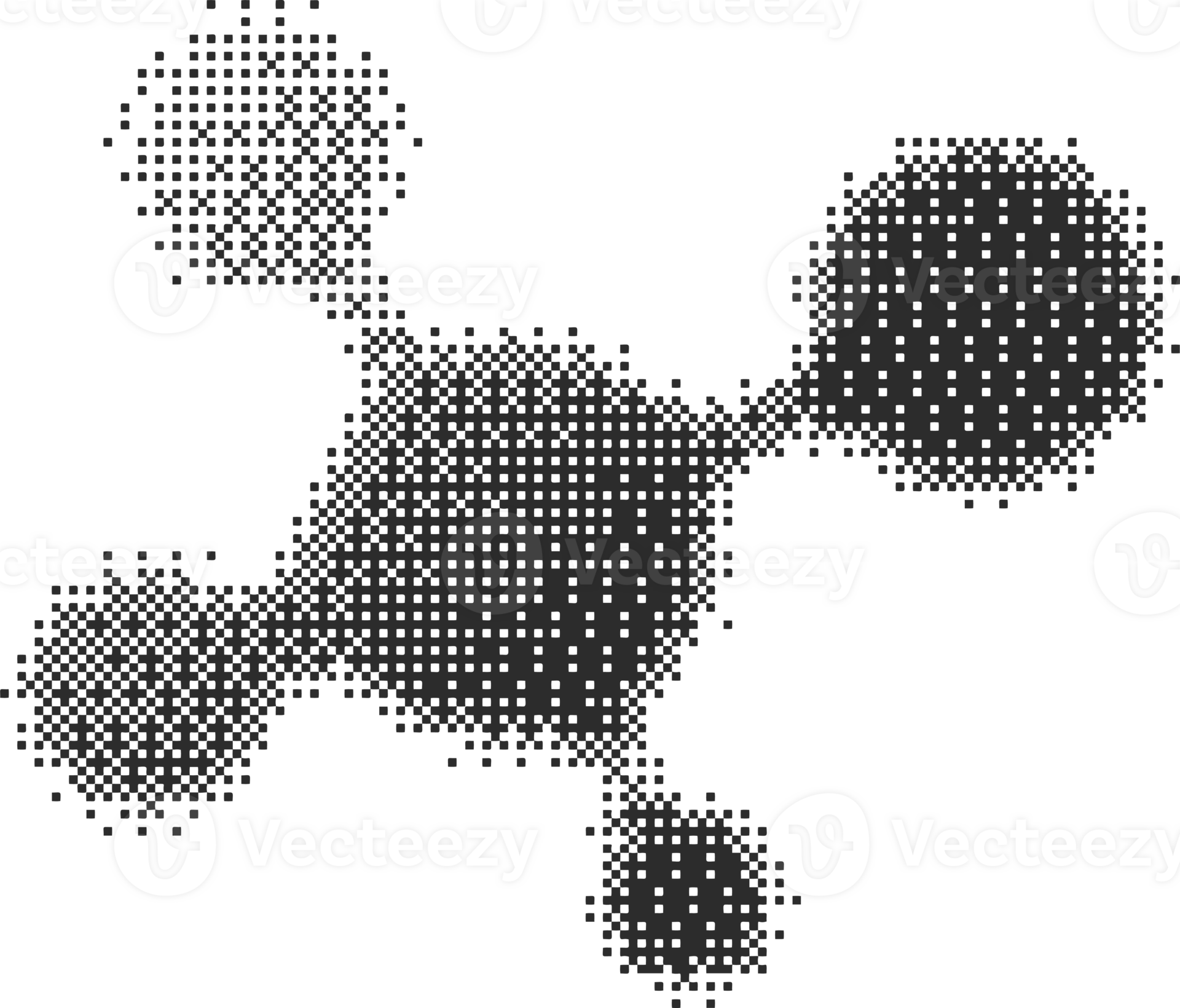 Pixel Pattern Molecule Shape Textured Cosmic Element With Bitmap Dither Gradient Retro Icon