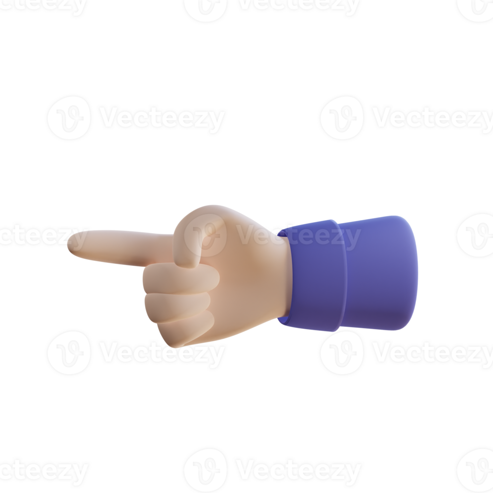 Confident 3d Man In Pointing Hand Pose 53066702 Png