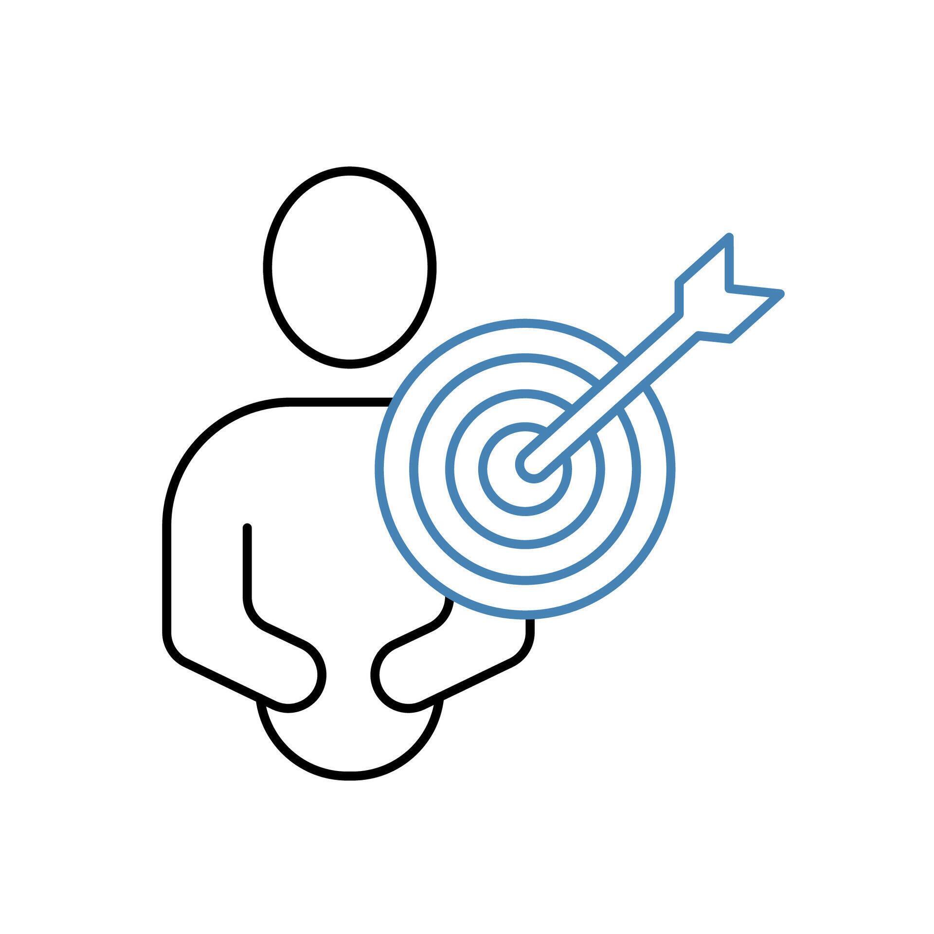 objectives concept line icon. Simple element illustration. objectives ...