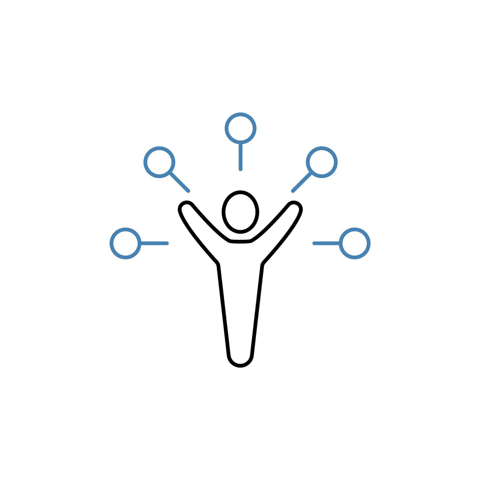 multitasking concept line icon. Simple element illustration ...