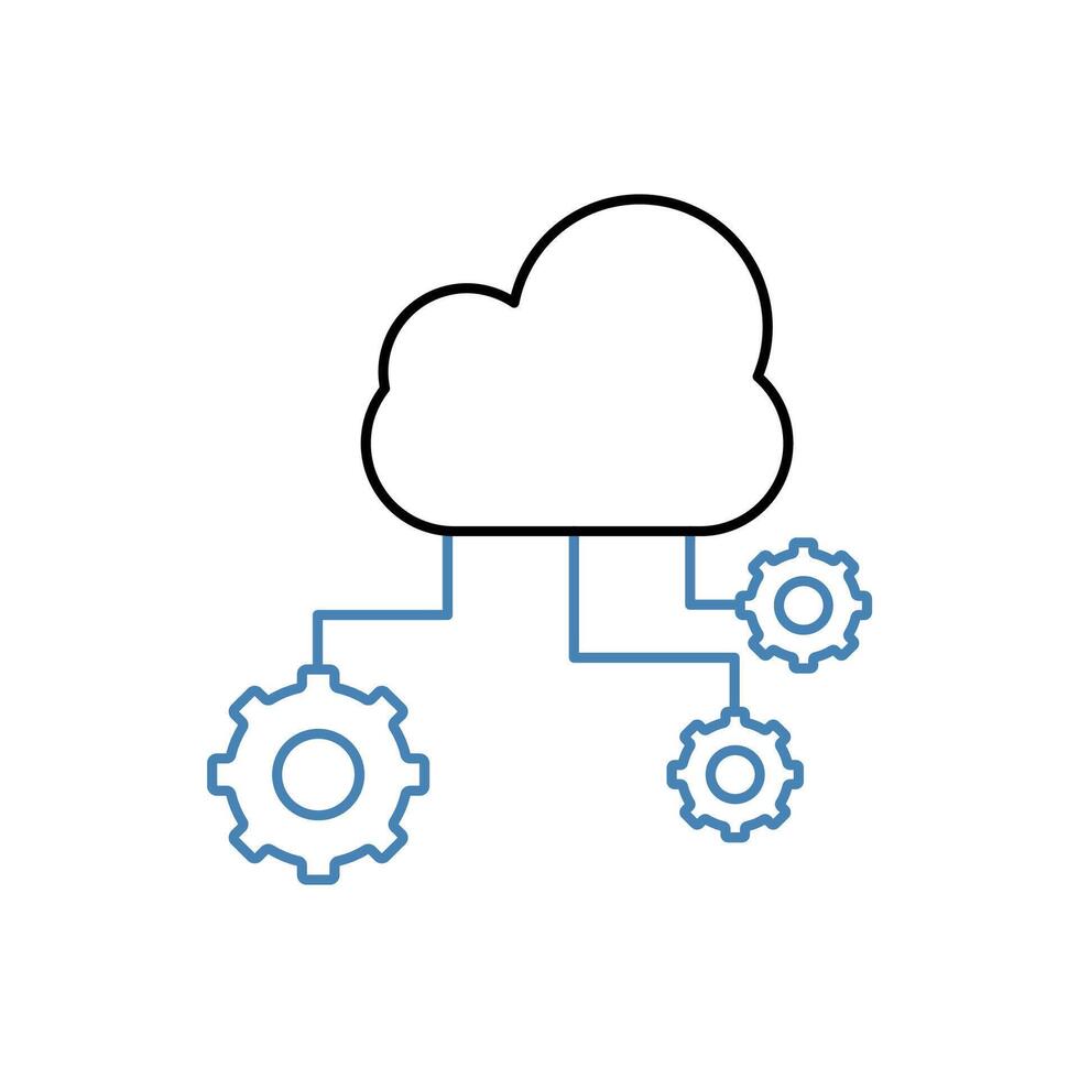 api interface concept line icon. Simple element illustration. api ...