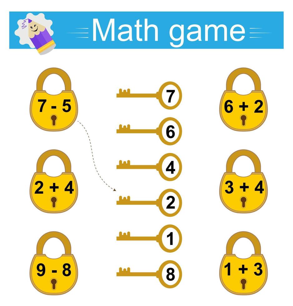 Math activity for children. Developing numeracy skills. Number range up ...