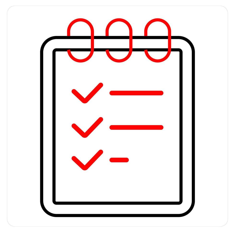 Scheduler and checklist icon concept 53069960 Vector Art at Vecteezy