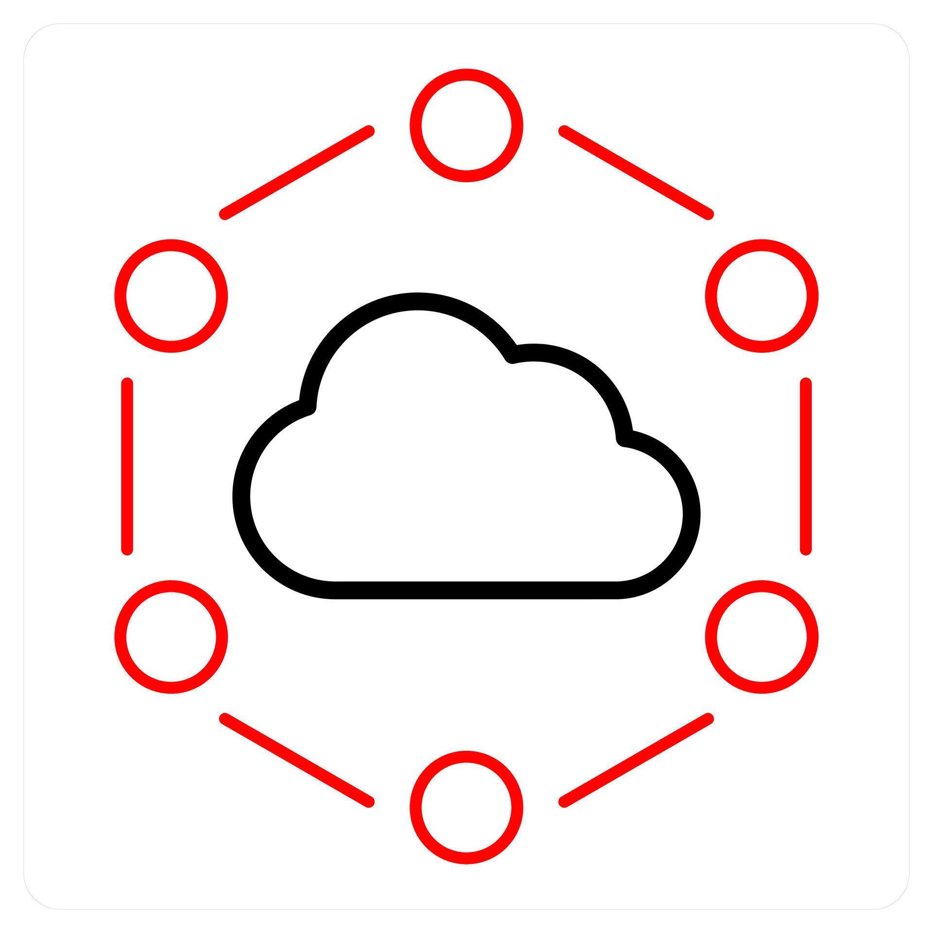 Cloud Connection And Connection Icon Concept 53070250 Vector Art At