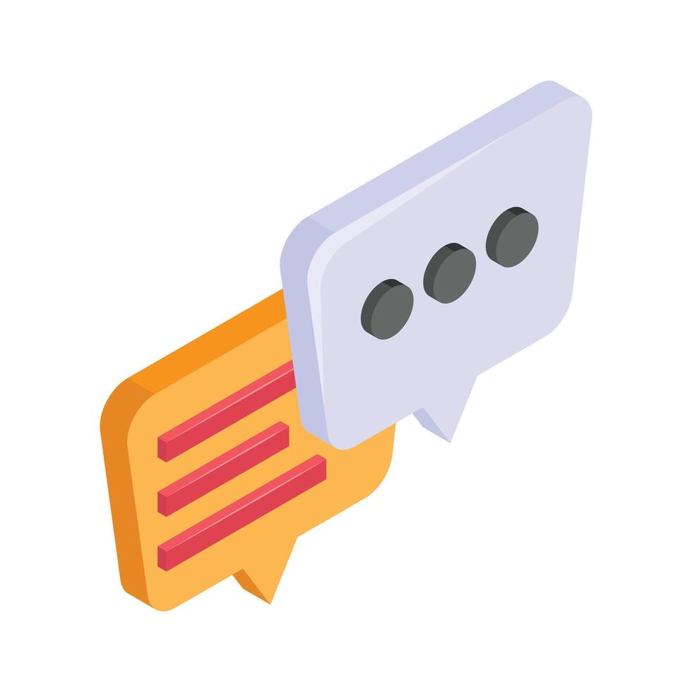 Two chat bubbles representing messaging or conversation exchange 53073778 Vector Art at Vecteezy