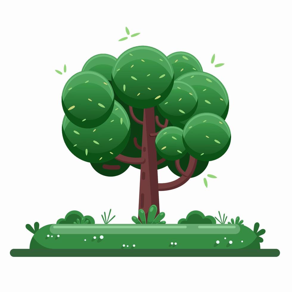 Flat illustration Flat Tree Icon High-Quality Nature for Versatile Use ...