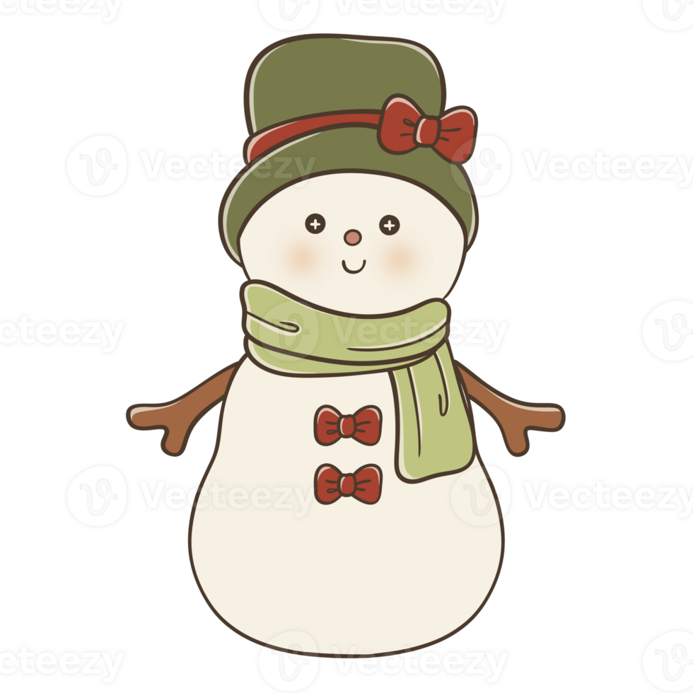 Cute Snowman Doodle Illustration Art 53120398 PNG