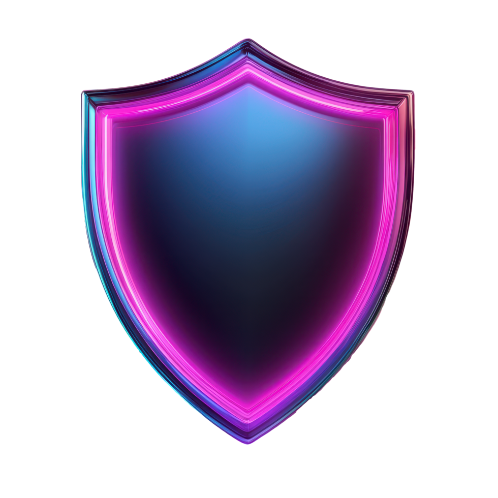 A Glowing Verified Shield Icon with Vibrant Neon Effect and Dynamic ...