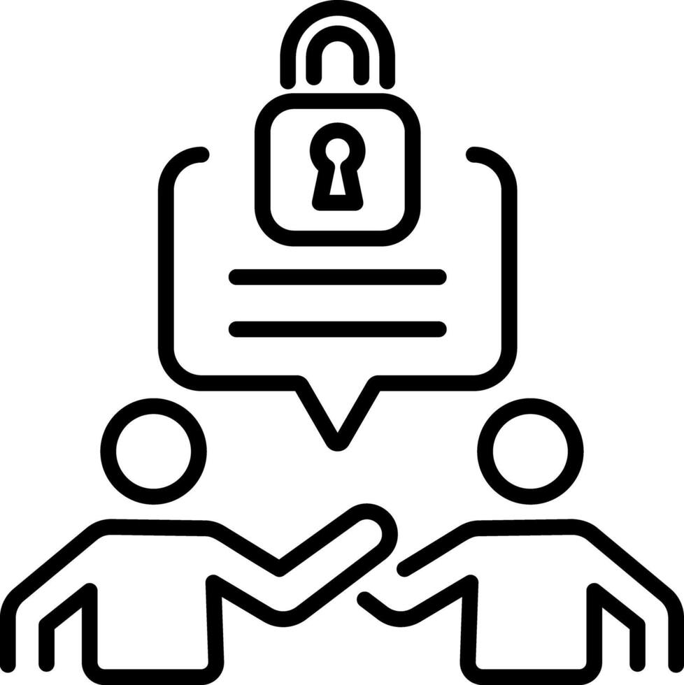 Secure Communication Icon In Linear Style 53122615 Vector Art At Vecteezy