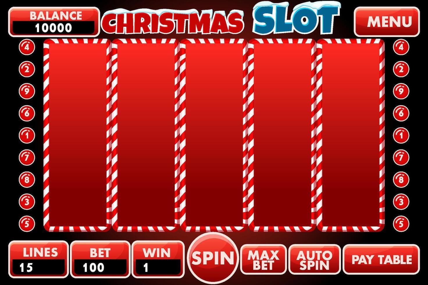 Casino slot machine, game UI design, gambling mobile app concept for ...