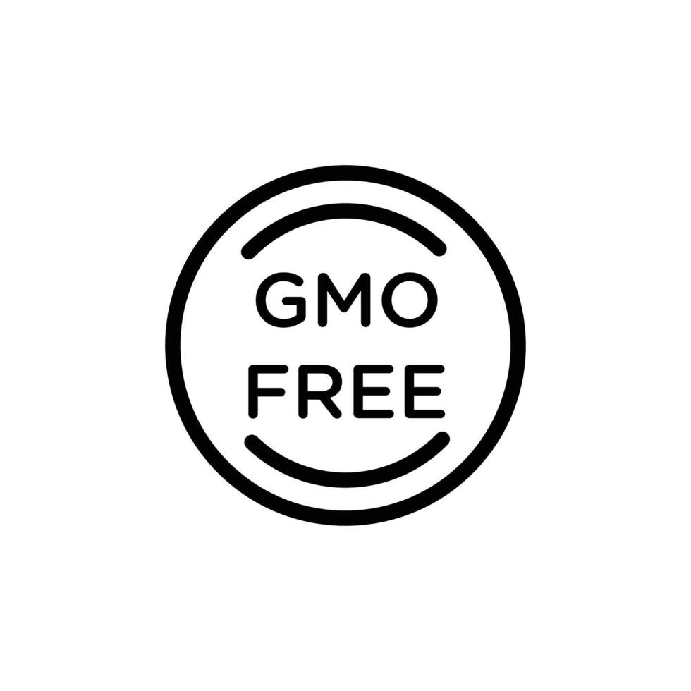 gmo free icon Black and white outline 53143416 Vector Art at Vecteezy