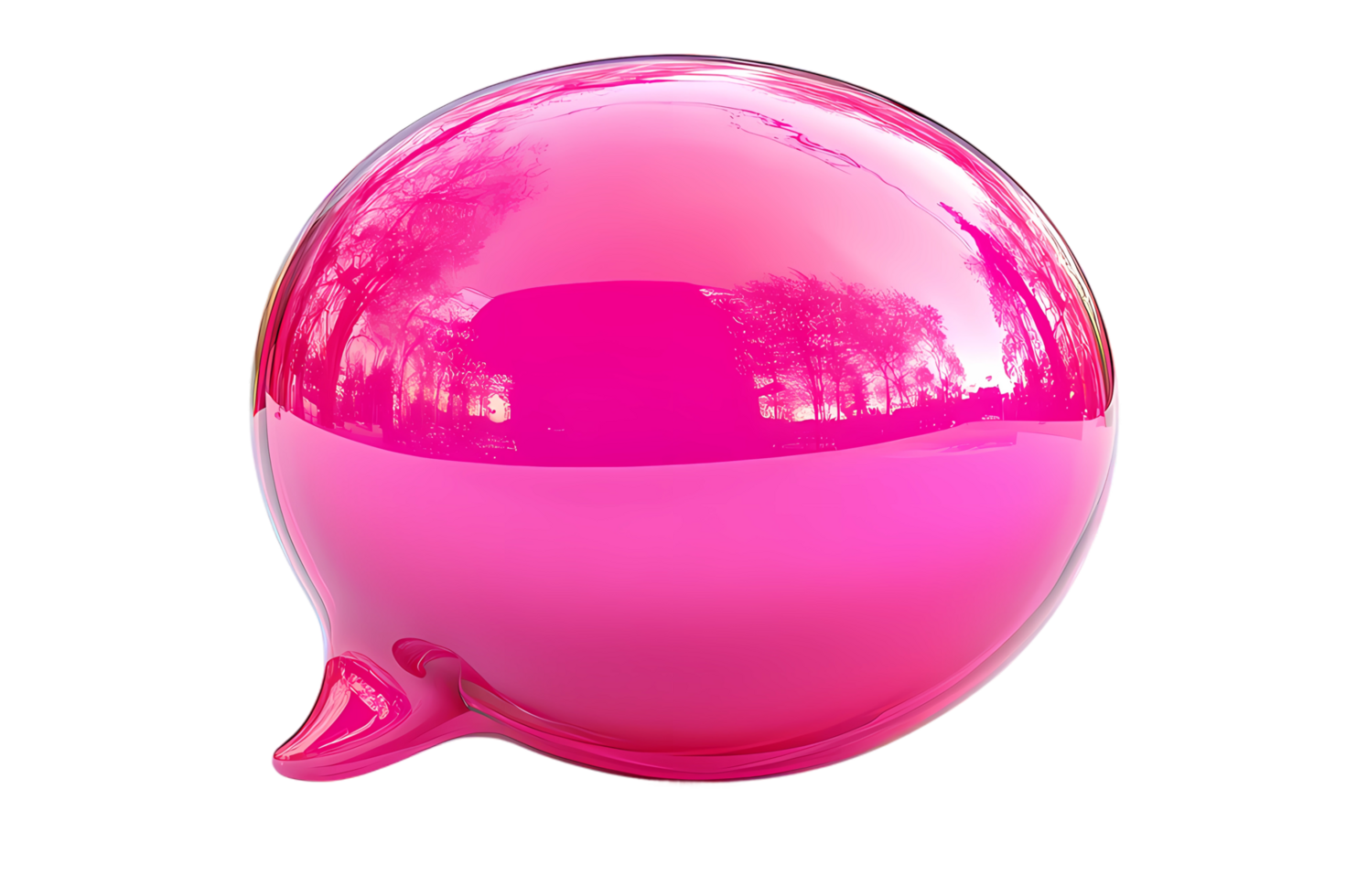 A Pink Bubble With A Reflection On It 53158728 Png