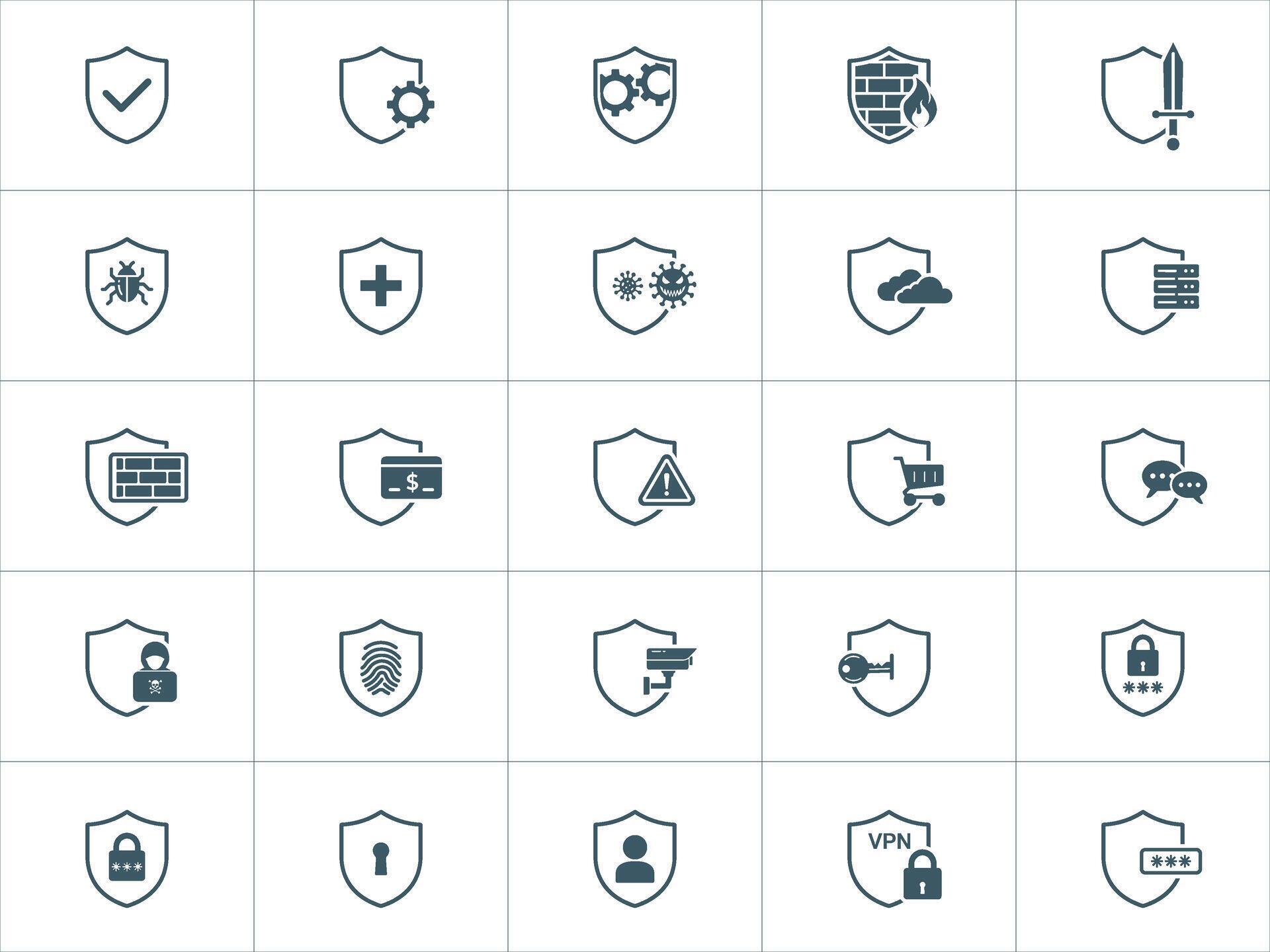 Cybersecurity Shield Data Protection Privacy Firewall Virus