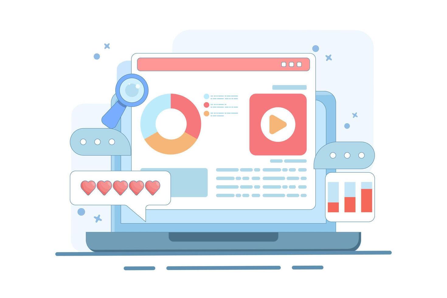 Content marketing concept, Website content performance analysis ... Content marketing concept, Website content performance analysis ...