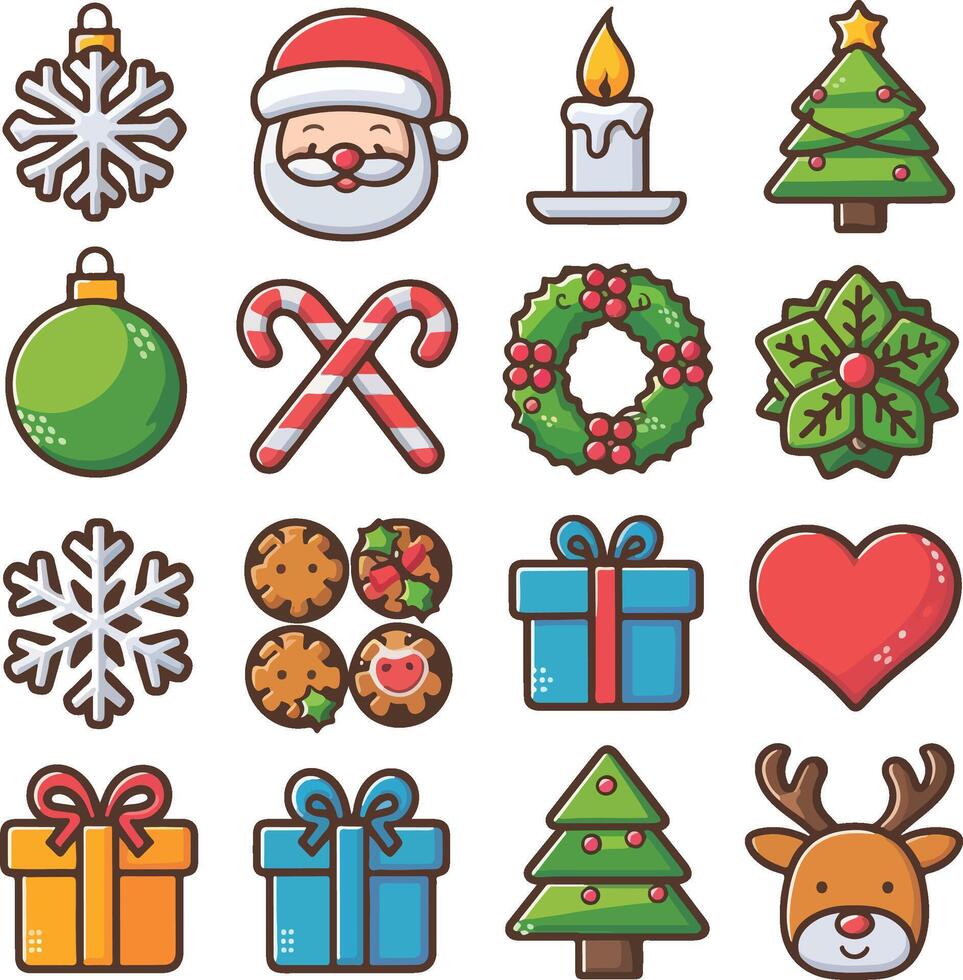 Whimsical Christmas Icon Pack 53172626 Vector Art at Vecteezy