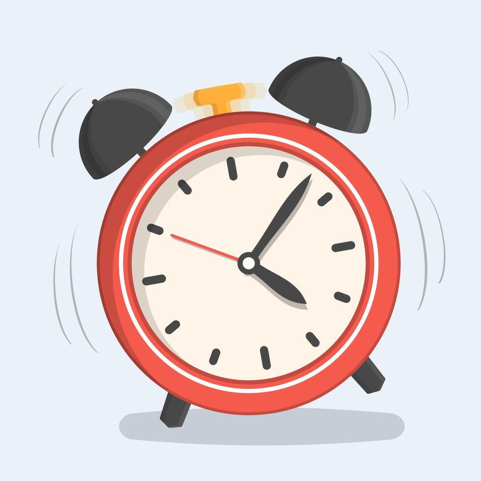 Red alarm clock, flat design 53173355 Vector Art at Vecteezy Red alarm clock, flat design 53173355 Vector Art at Vecteezy