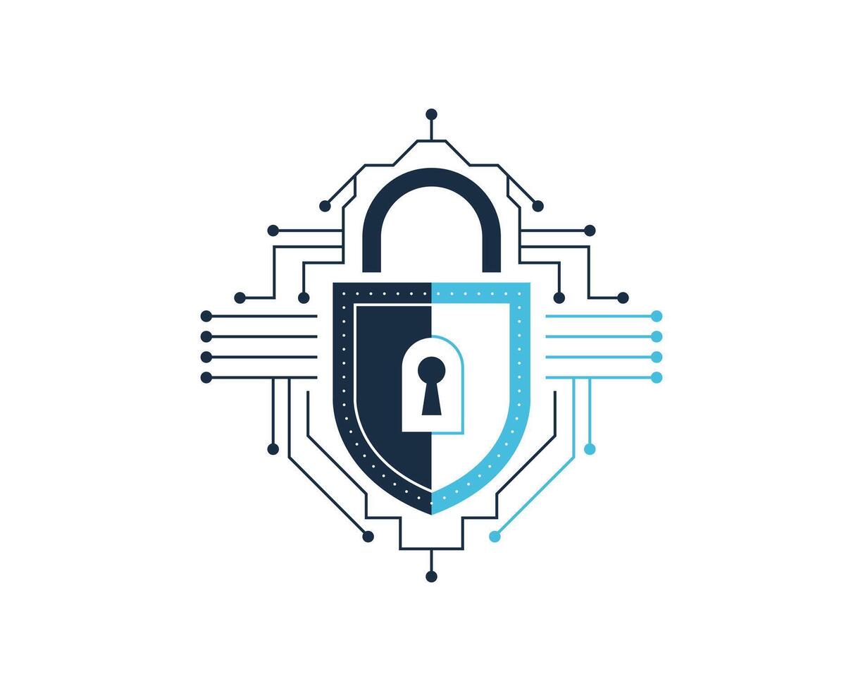 Cybersecurity Lock Icon Representing Digital Data Protection Network Security Encryption