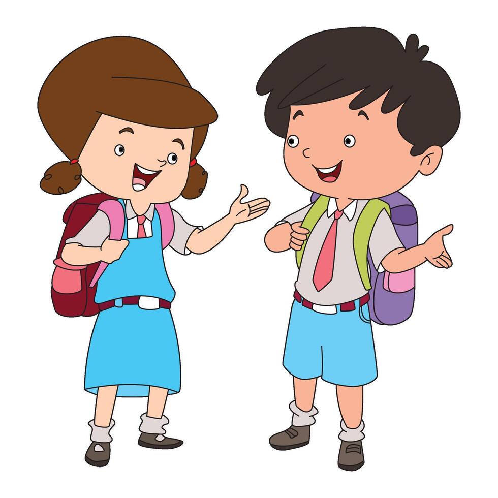 Cartoon School Boy Girl 53175417 Vector Art at Vecteezy Cartoon School Boy Girl 53175417 Vector Art at Vecteezy