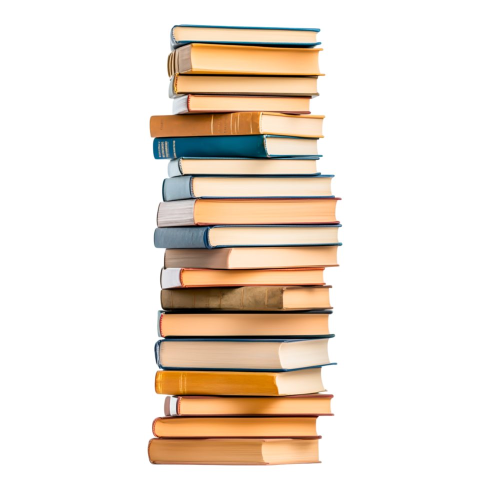 Stack Of Colorful Books Stacked Neatly 53178082 Png