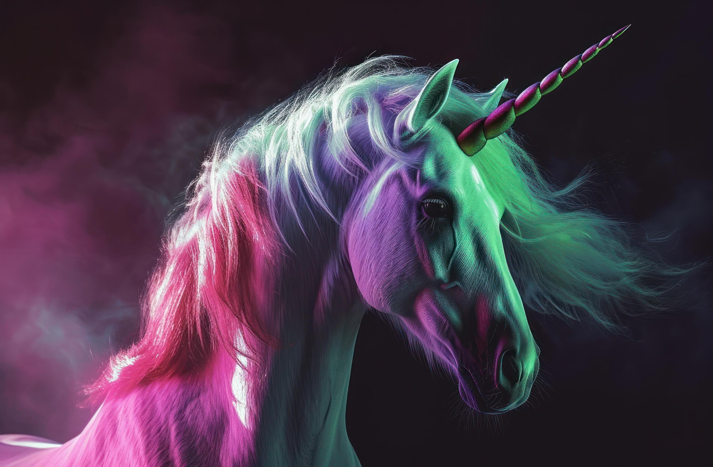 a unicorn with a horn on its head 53193354 Stock Photo at Vecteezy