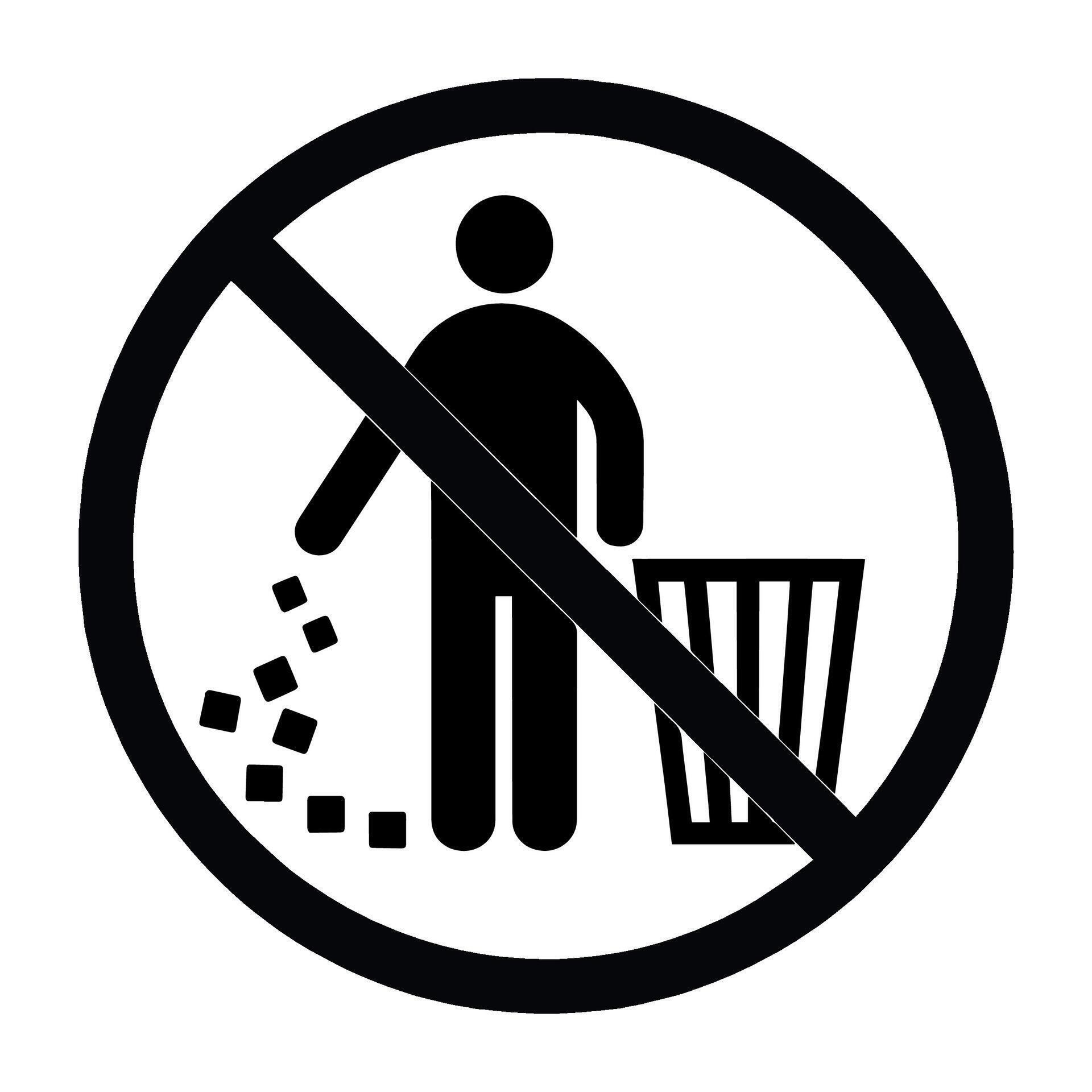 Do not throw garbage sign. 53197239 Vector Art at Vecteezy